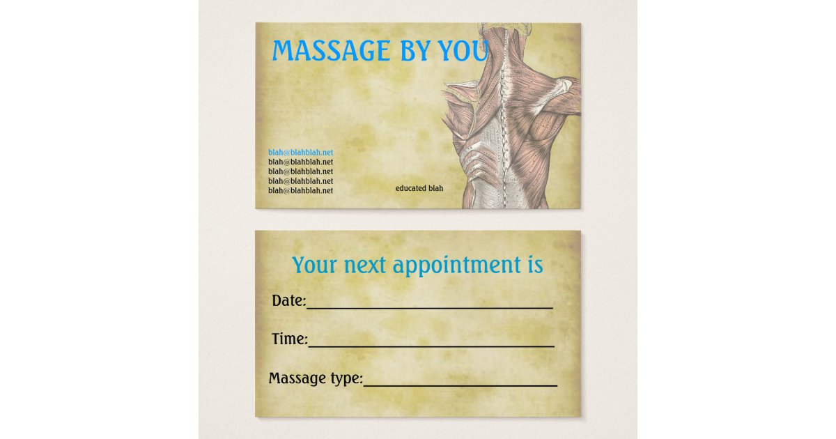 Massage Therapist Business Card Template Zazzle