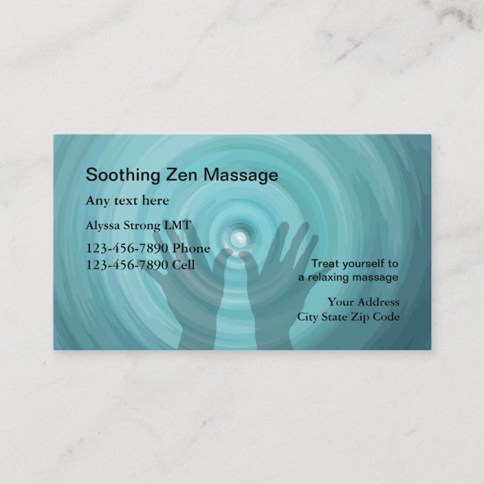 Massage Therapist Business Cards | Zazzle.com