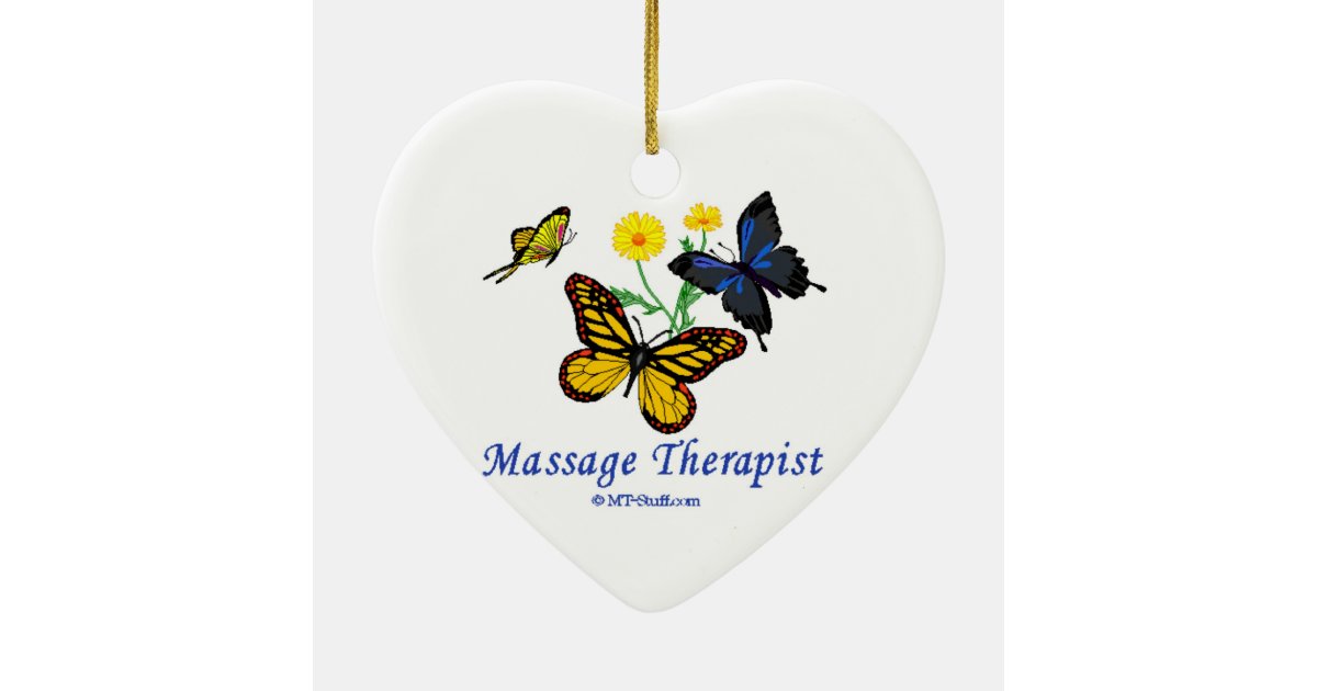 Massage Therapist Butterflies Ceramic Ornament | Zazzle Massage Therapist Butterflies Ceramic Ornament | Zazzle