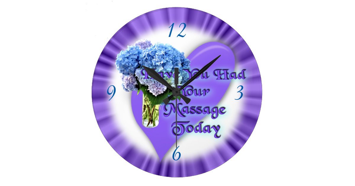 Massage therapist clock-customize large clock | Zazzle
