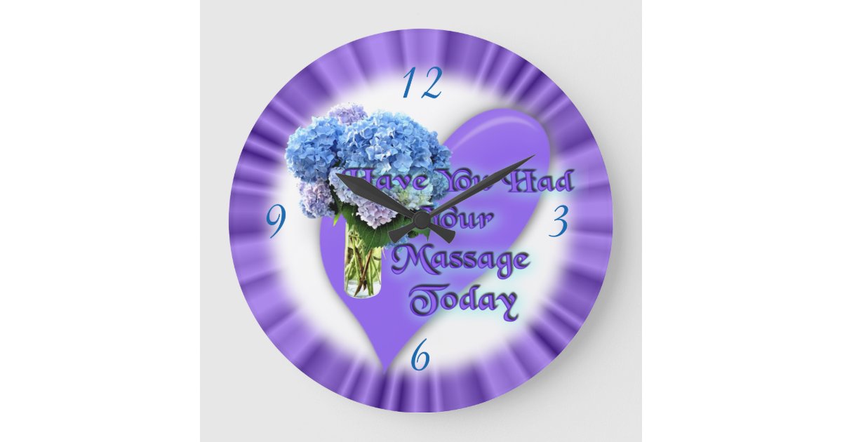 Massage therapist clock-customize large clock | Zazzle