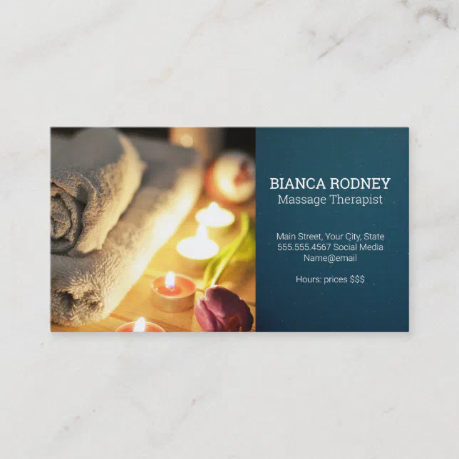 Massage Therapist | Health and Wellness | Spa Business Card | Zazzle