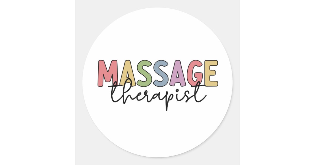 Massage Therapist | Massage Therapy Classic Round Sticker | Zazzle