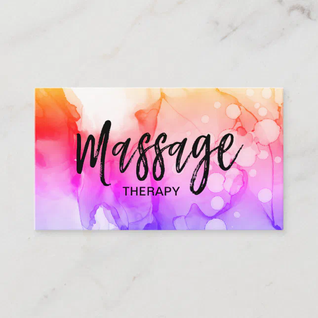 Massage Therapist Massage Therapy Logo QR code Business Card | Zazzle