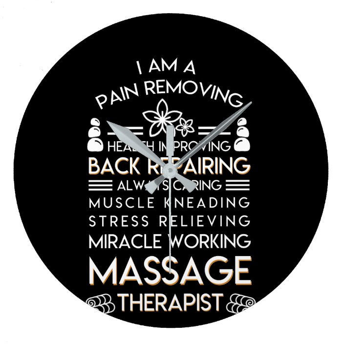 Massage Therapist Pain Removing Health Large Clock | Zazzle.com