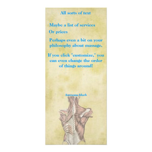Massage Therapist Rack Cards | Zazzle