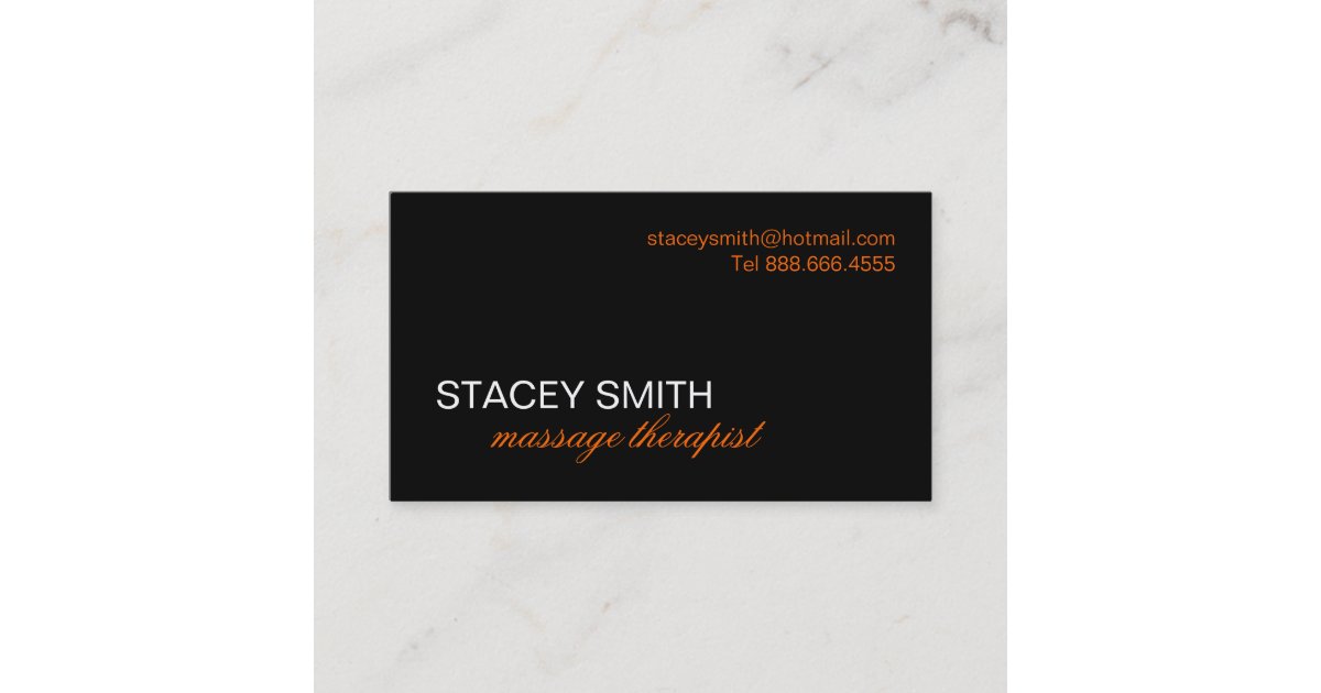 MASSAGE THERAPIST (RMT) BUSINESS CARD | Zazzle