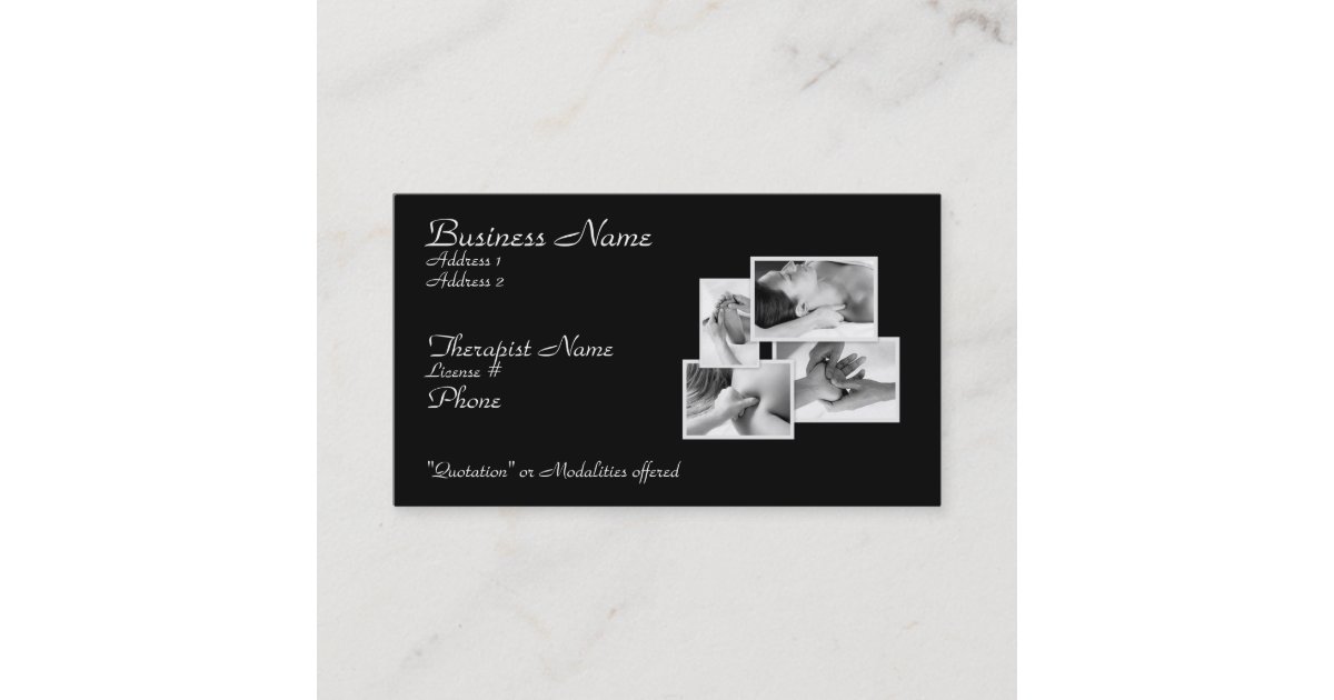 Massage Therapy Appointment Business Card | Zazzle