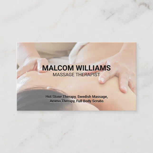 Massage Therapy Appointment Card | Zazzle
