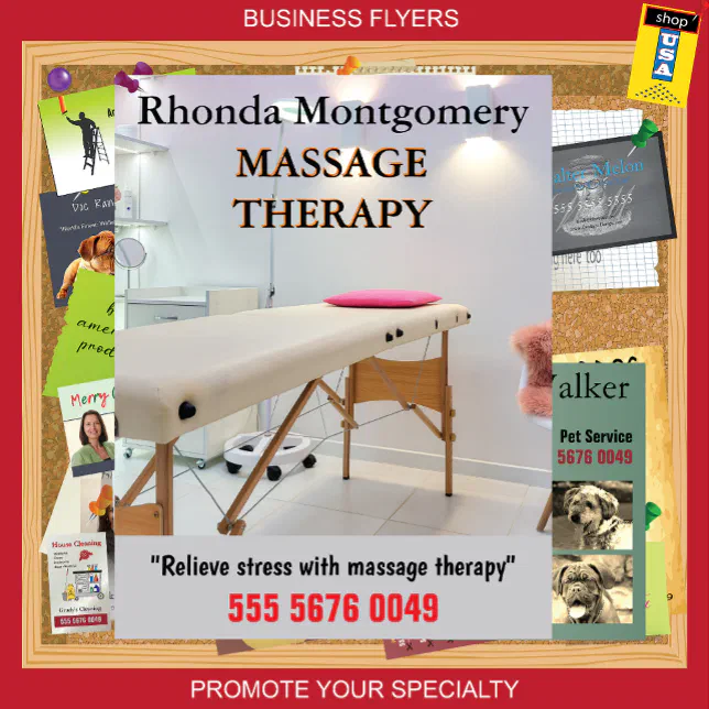 Massage Therapy Business Advertising Flyer | Zazzle