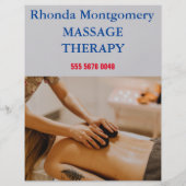 Massage Therapy Business Advertising Flyer | Zazzle