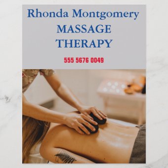 Massage Therapy Business Advertising Flyer | Zazzle