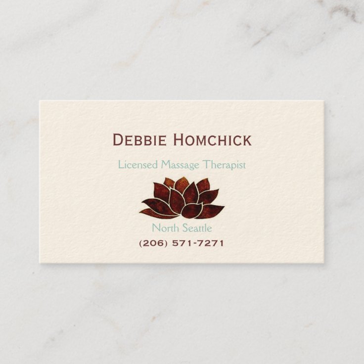 Massage Therapy Business Card | Zazzle