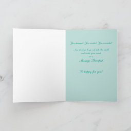 Massage Therapy Graduation Congratulations, MT Hat Card | Zazzle