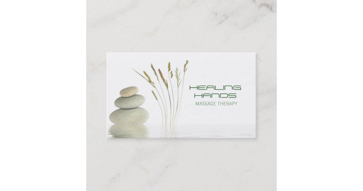 Massage Therapy Healing Arts Skin Care Business Business Card | Zazzle