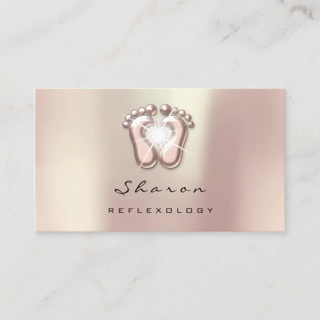 Massage Therapy Reflexology Therapist Social Rose Business Card | Zazzle