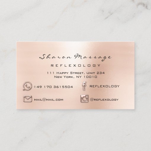 Massage Therapy Reflexology Therapist Social Skinn Business Card | Zazzle