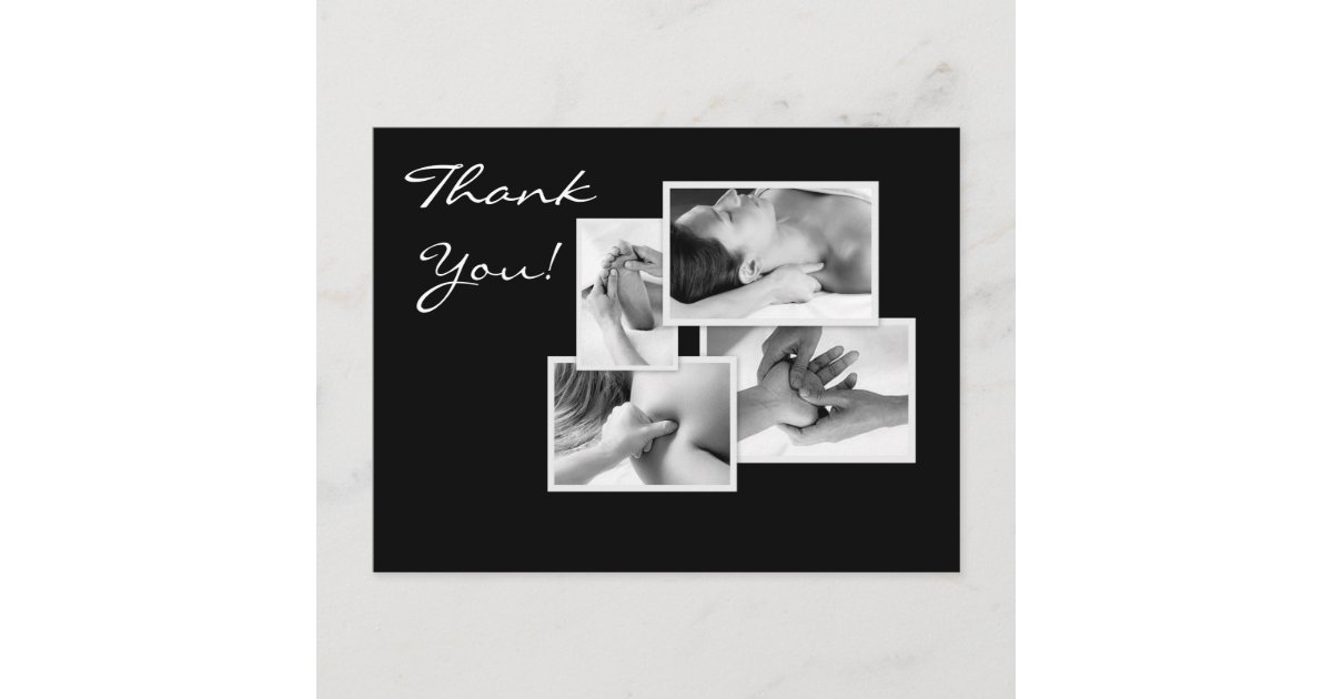 Massage Therapy Thank You Postcard Zazzle