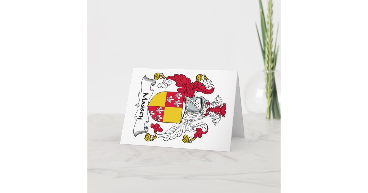 Massey Family Crest Card | Zazzle