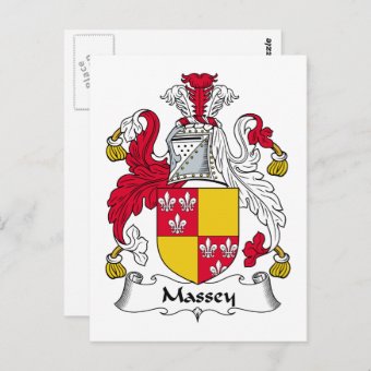 Massey Family Crest Postcard | Zazzle