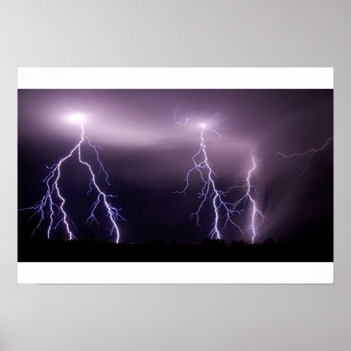 Massive Lightning Strike Poster | Zazzle