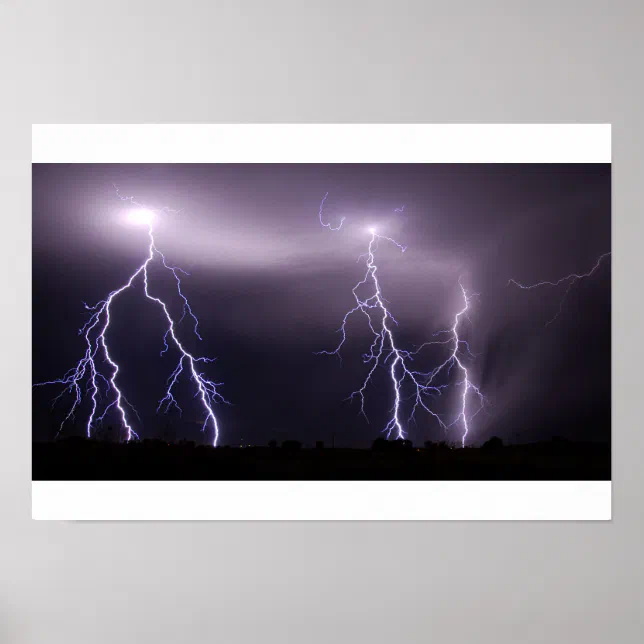 Massive Lightning Strike Poster | Zazzle