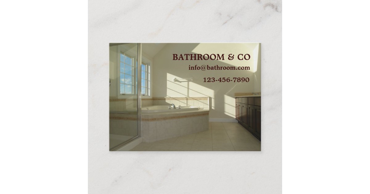 master bathroom business card | Zazzle