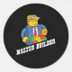 Master Builder Building Blocks Youth Classic Round Sticker | Zazzle