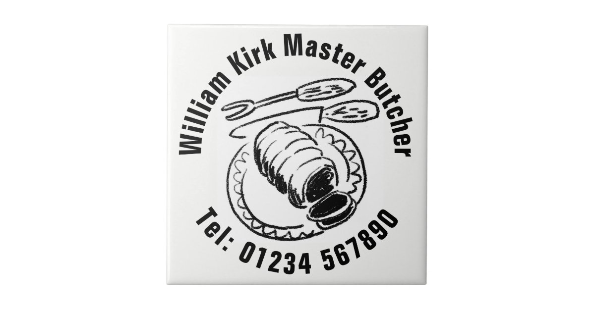 Master Butcher Butchers Shop Ceramic Tile | Zazzle