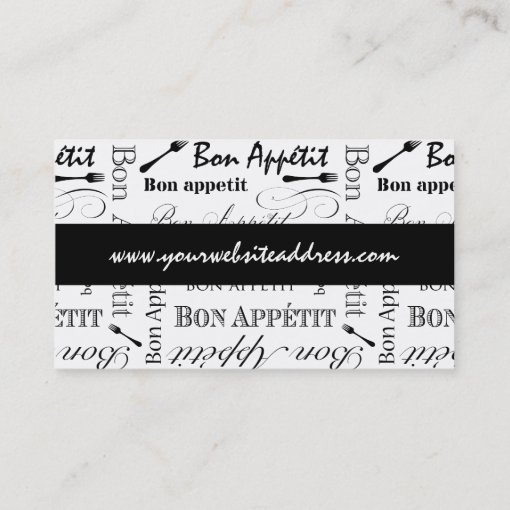 Master Chef Bon Appetit Food Lover Business Card | Zazzle