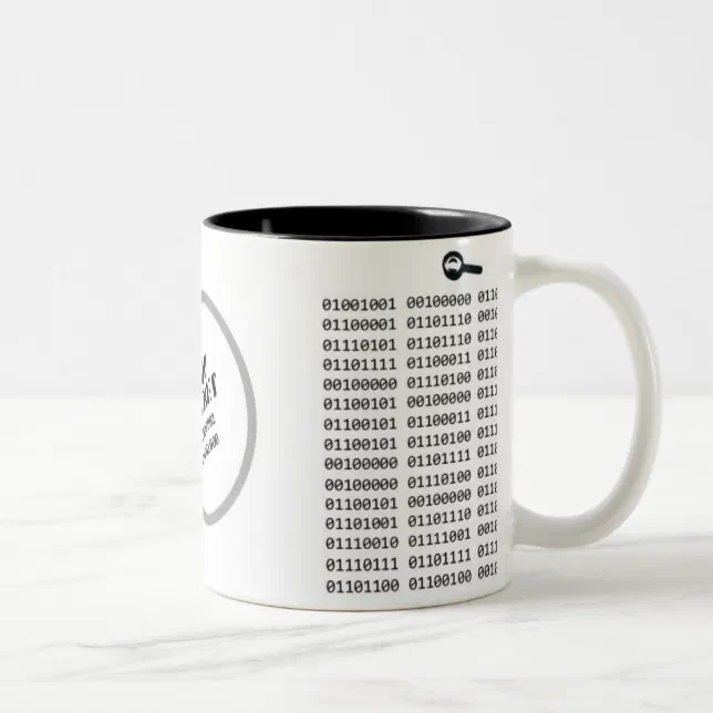 Master Computer Programmer Binary Code AH2009 Two-Tone Coffee Mug | Zazzle