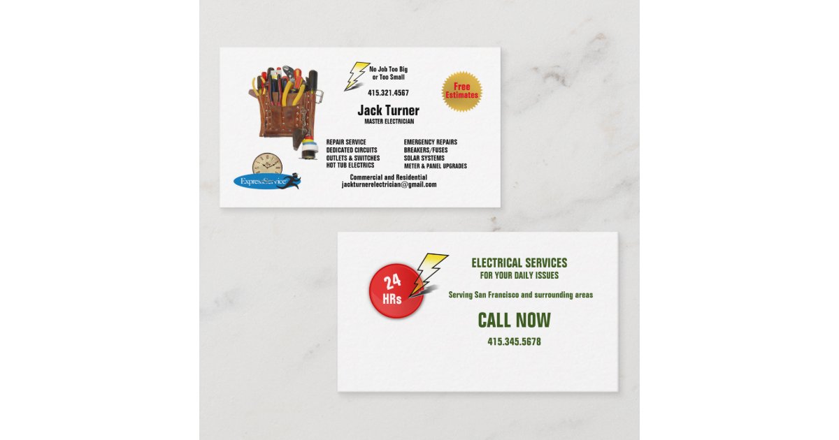 Master Electrician Business Card | Zazzle