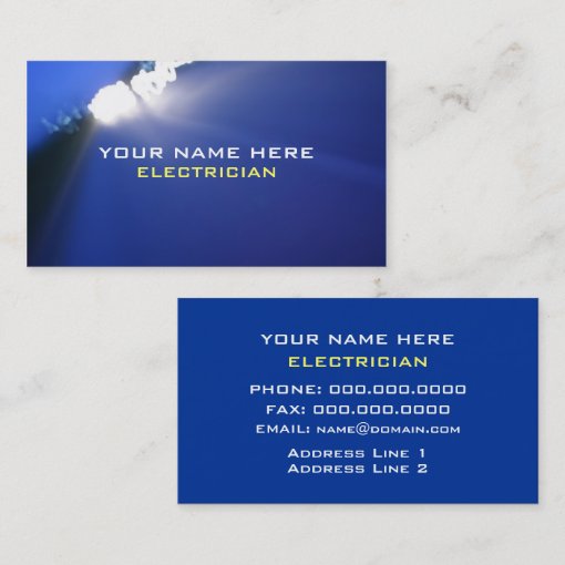 Master Electrician Business Cards | Zazzle