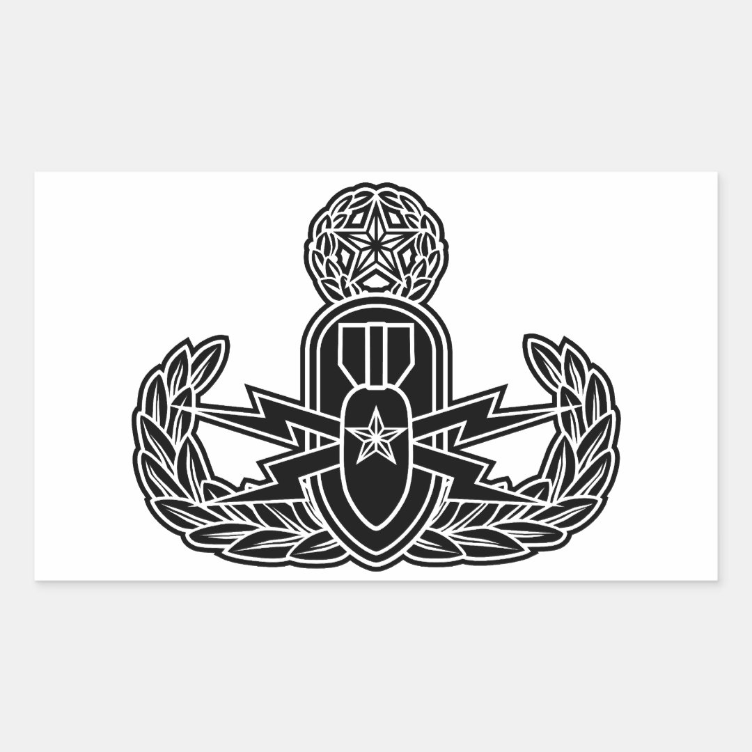 Master EOD stencil Rectangular Sticker | Zazzle