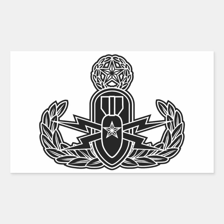 Master EOD stencil Rectangular Sticker | Zazzle