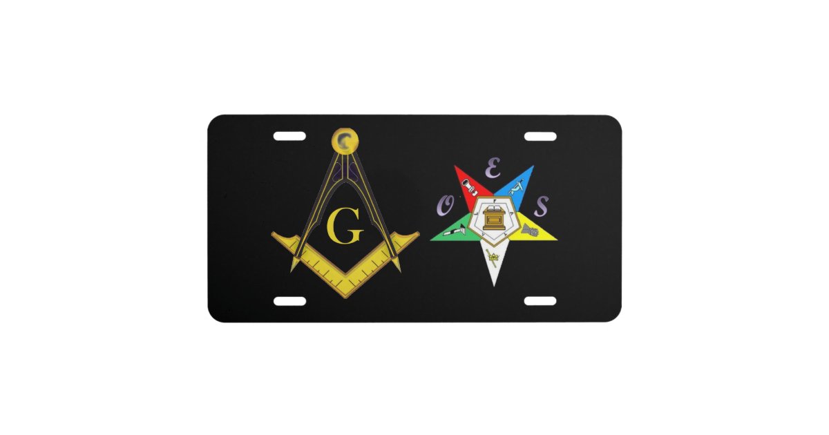 Master Mason And Eastern Star License Plate | Zazzle