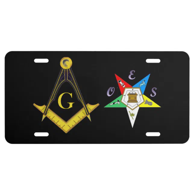 Master Mason And Eastern Star License Plate | Zazzle