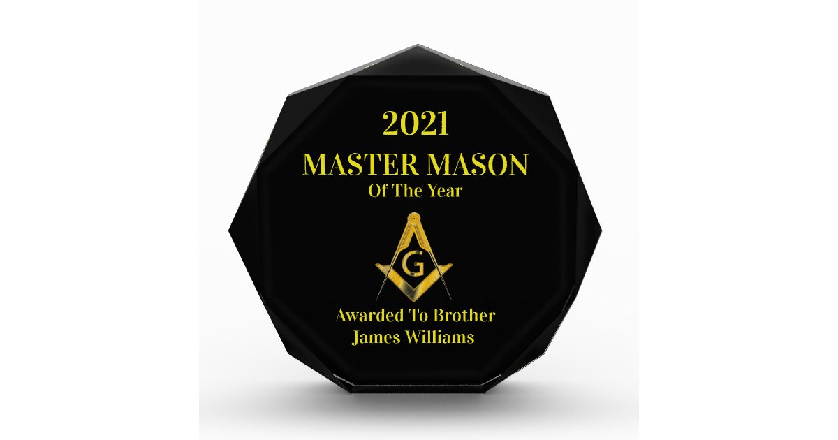 Master Mason of The Year Octagonal Award | Zazzle
