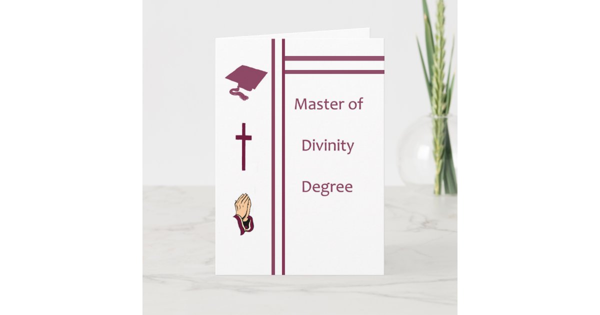Master of Divinity Degree, Greeting Card | Zazzle