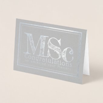 Master of Science degree congratulations card | Zazzle