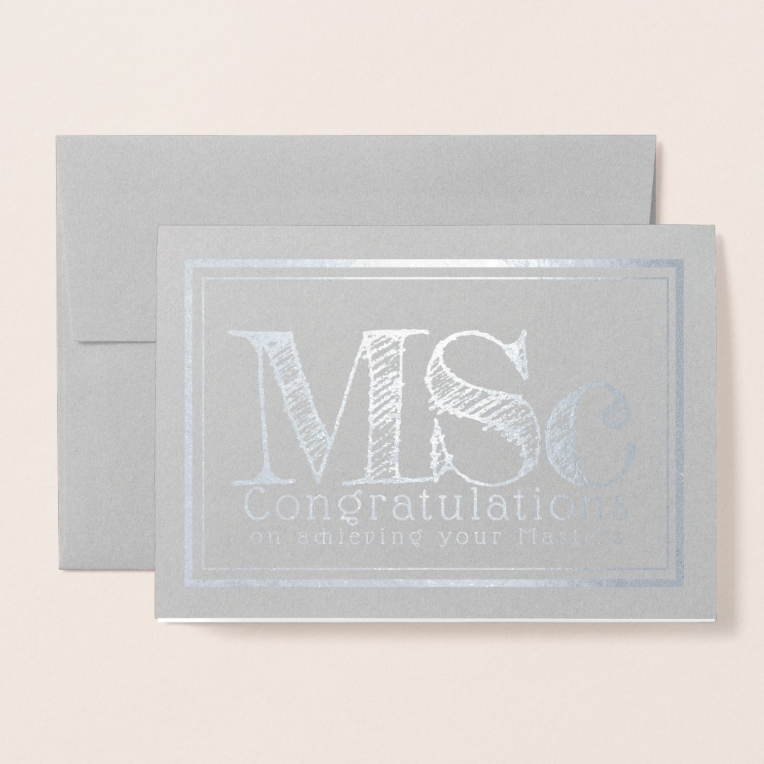 Master of Science degree congratulations card | Zazzle
