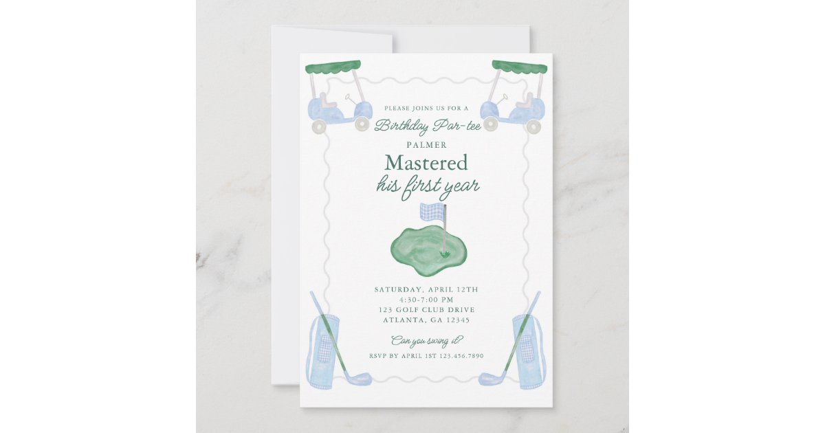 Mastered First Year Birthday Par-tee Invitation | Zazzle