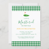 Mastered First Year One Hole In One Green Birthday Invitation | Zazzle