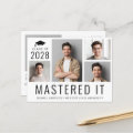 Mastered It 5 Photo Masters Degree Graduation Announcement Postcard ...