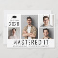 Mastered It Photo Masters Degree Graduation Party Invitation | Zazzle