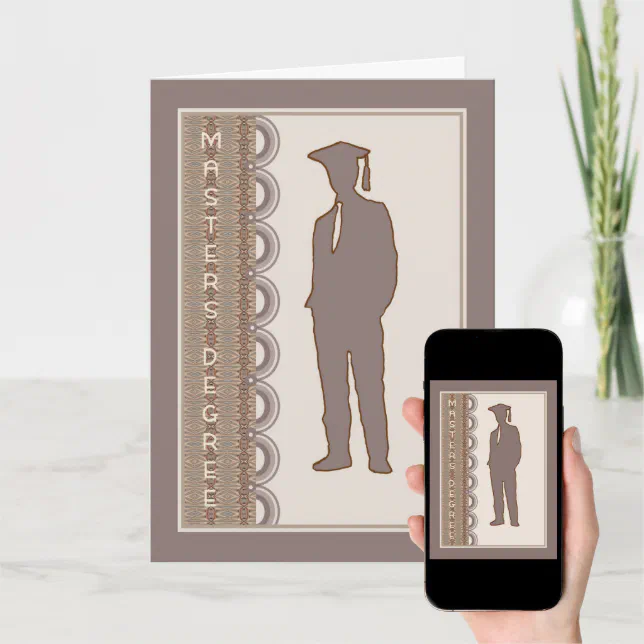 Masters Degree Card for Son, or Anyone | Zazzle
