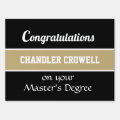Master's Degree Congrats Grad yard sign | Zazzle