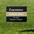 Master's Degree Congrats Grad yard sign | Zazzle