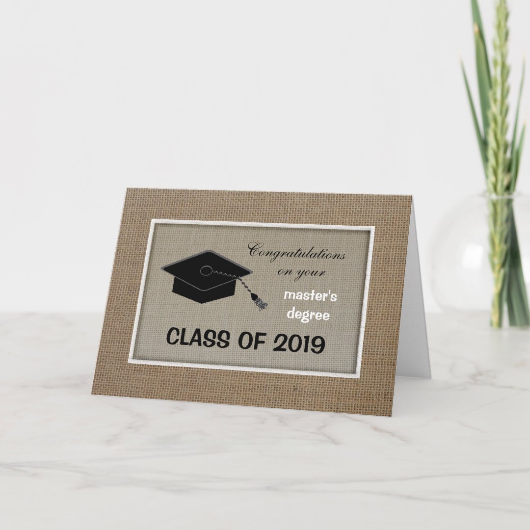 Masters Degree Graduation Card | Zazzle