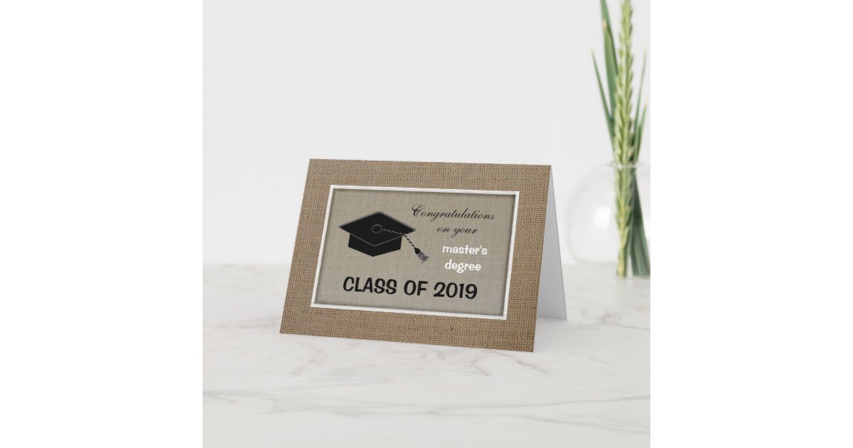 Masters Degree Graduation Card | Zazzle